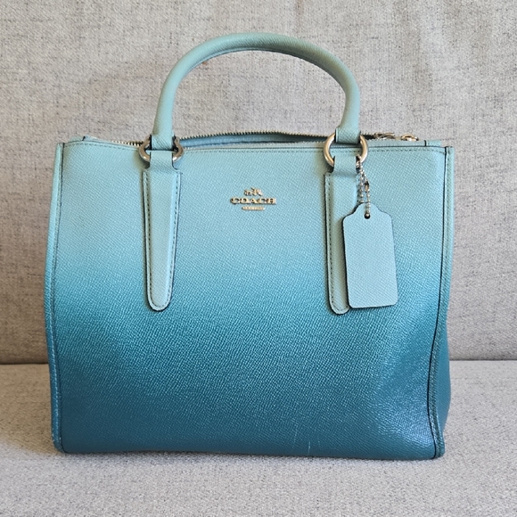Coach | Bags | Coach Teal Gradient Womens Satchel | Poshmark